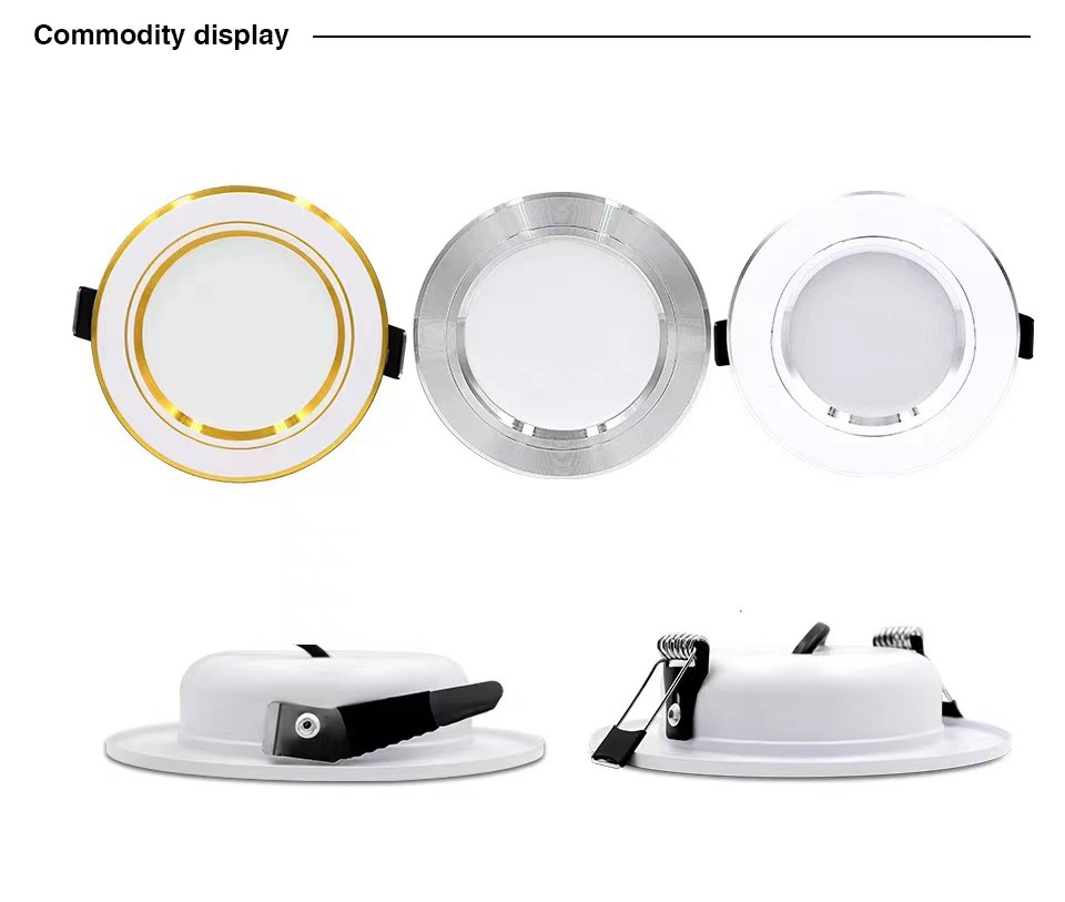 Recessed LED Downlight/3 Colors Slim LED Round Downlight 5W/9W/12W/15W ...