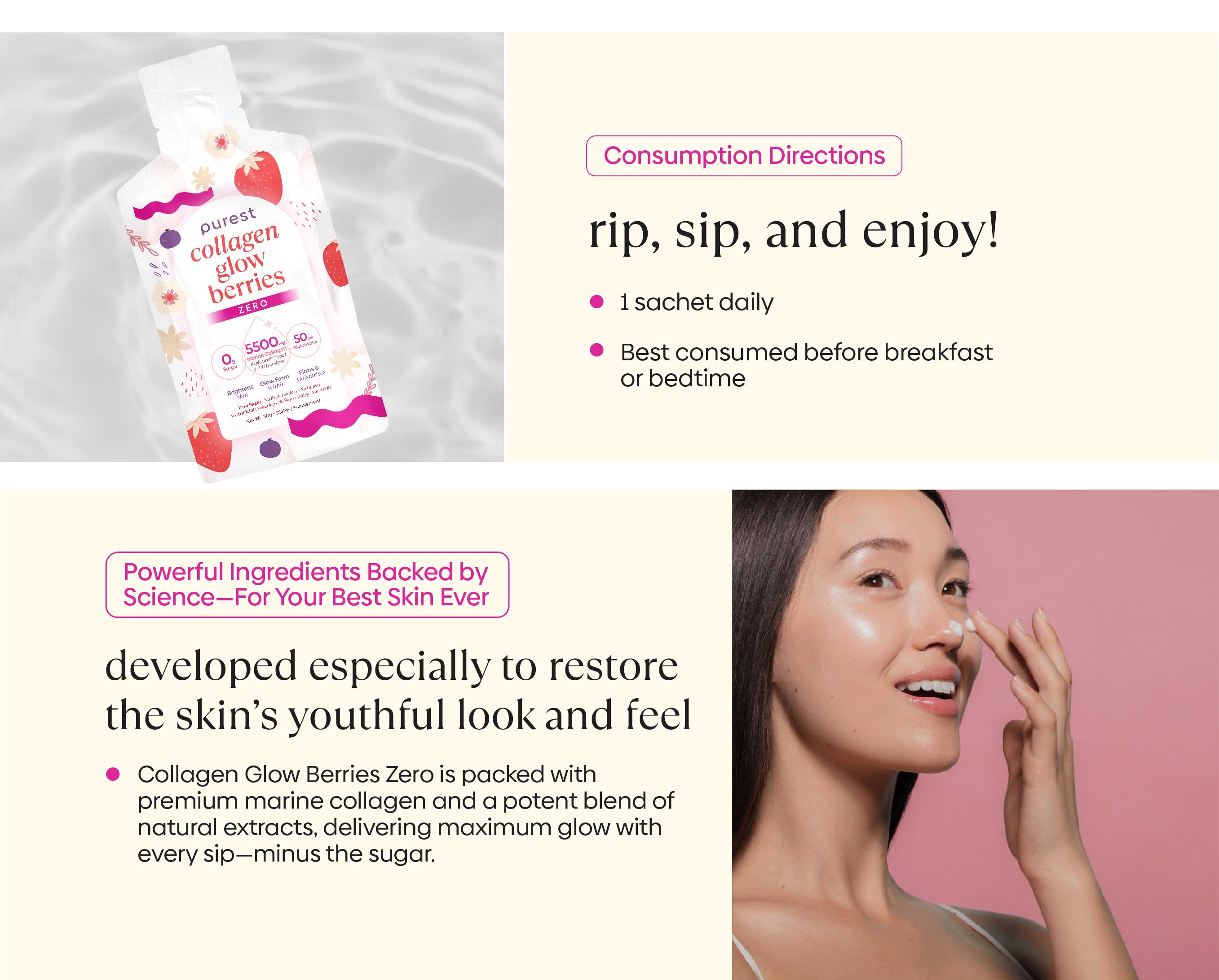 Purest Co Collagen Glow Berries Zero (For Firm, Glowing Skin) | Shopee ...