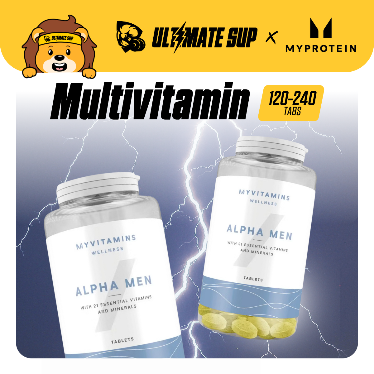 Myprotein, Men Multivitamin Tablets, 21 Essential Vitamins & Minerals ...
