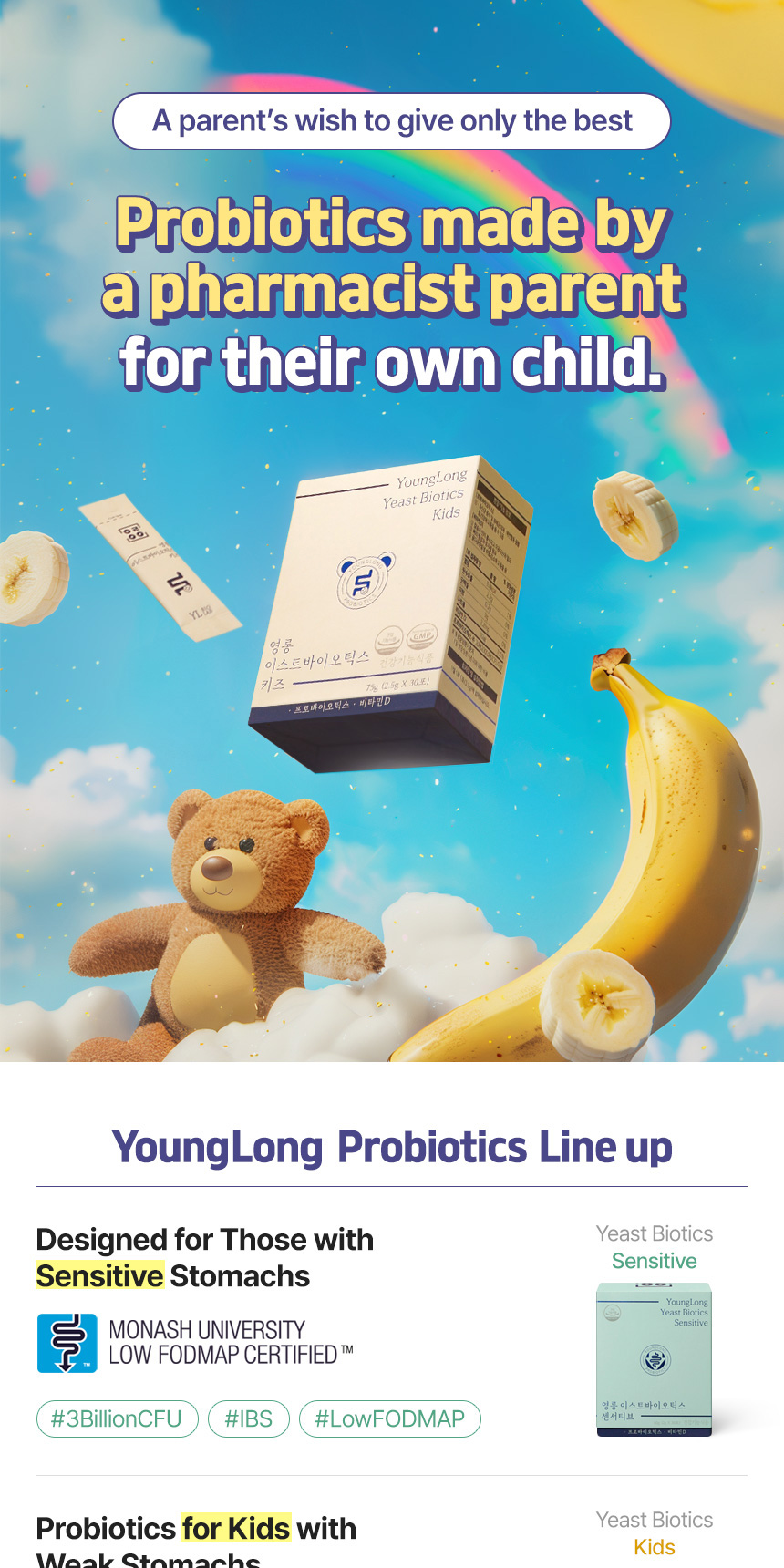 [YOUNGLONG] Premium Kids Probiotics for Gut Health & Bone Health, Bowel ...