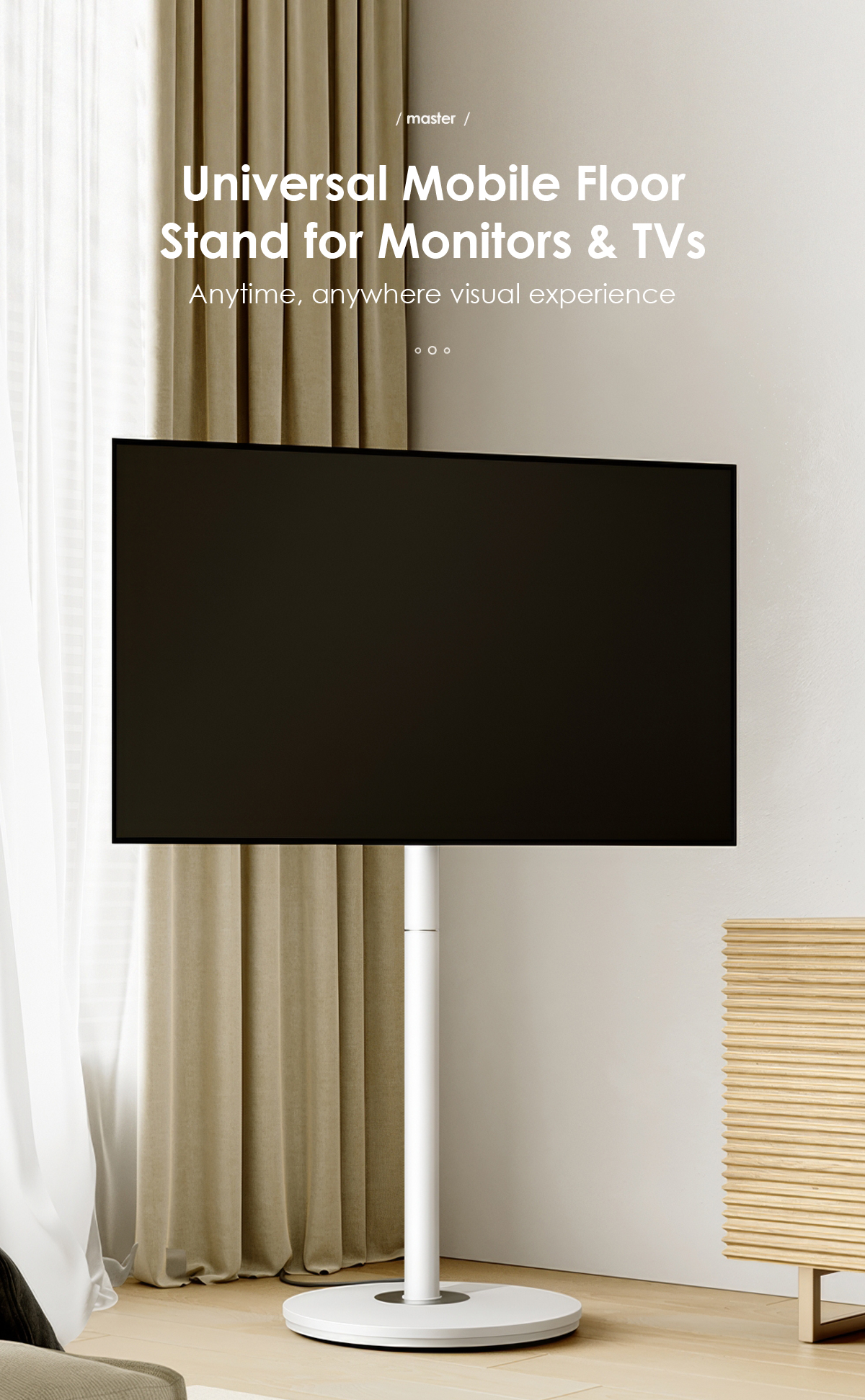 FITUEYES Master Mobile TV Stand V2 FT65 | 32-65 Inch | Shopee Singapore