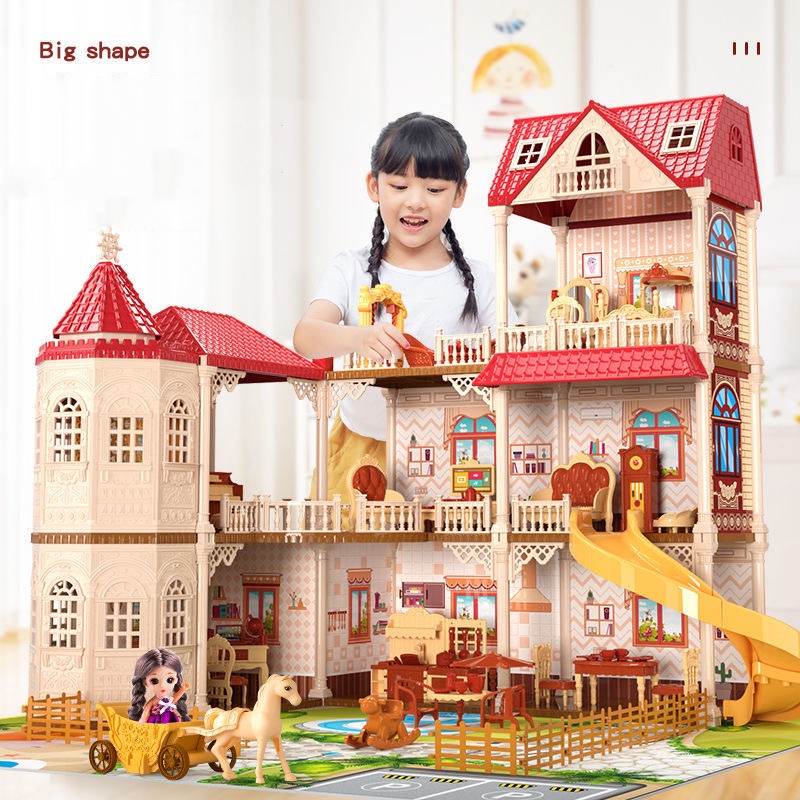 [SG Stock] Children's Villa building block Doll House Little Girl ...