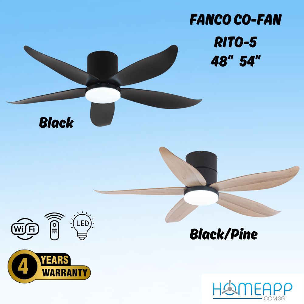 FANCO CO-FAN ceiling fan Rito-5 smart wifi 24W LED light DC motor ...