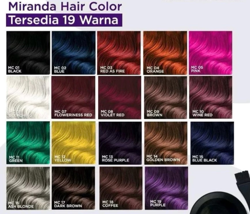 Miranda Hair Color Hair Dye 30ml +30Ml +10ml Hair Pastel Color | Shopee ...