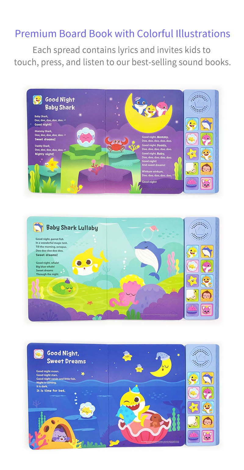PINKFONG Official Baby Shark Bedtime Songs Sound Book | Shopee Singapore