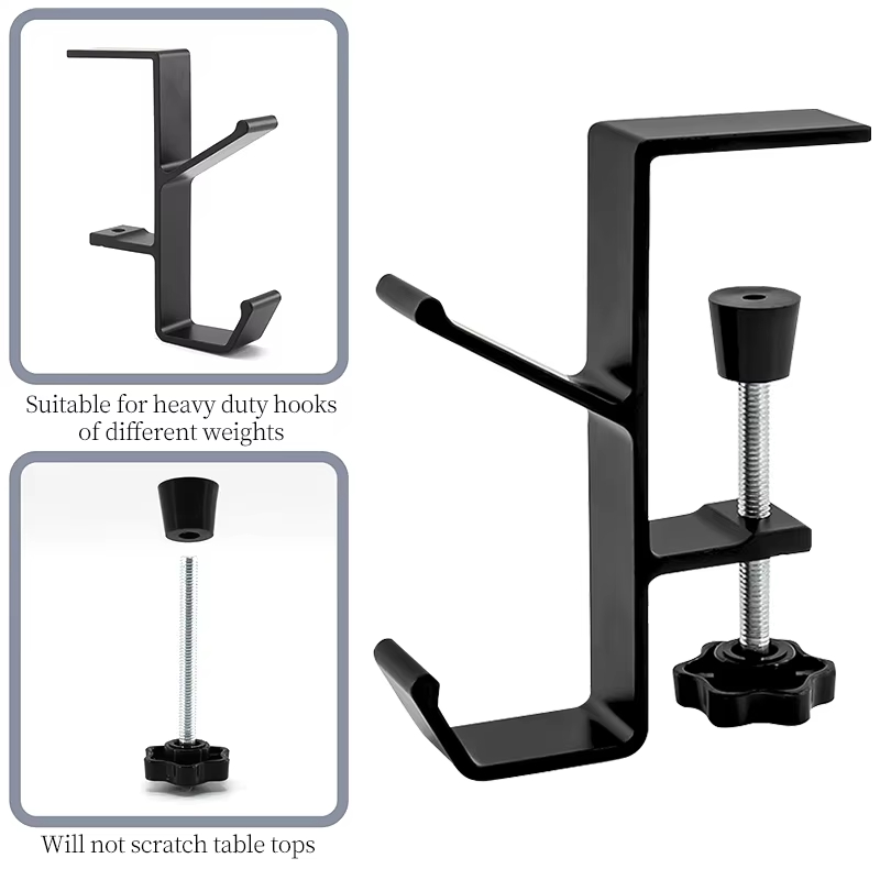 Adjustable Desk Edge Hook Without Punching Office Desktop Edge Hanging ...