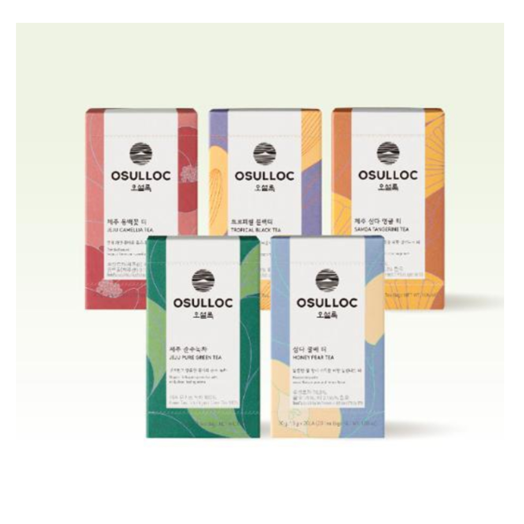 [Osulloc] Korean Jeju Tea bags 20 Tea Bags, 1 Box /5 flavors | Shopee ...