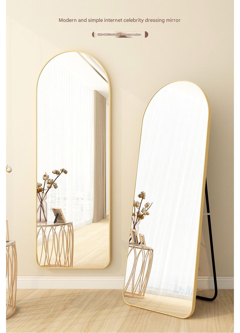 【SG Seller】Dressing mirror household rounded corner dressing mirror ...