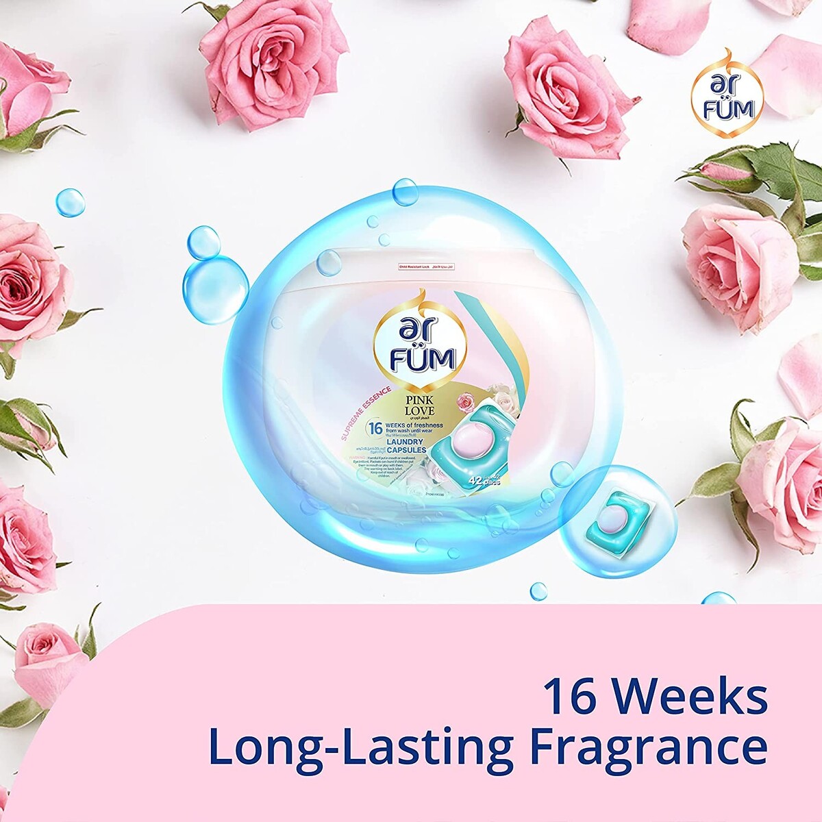 ar FÜM 5-in-1 Laundry Capsules 50 Pods / Available in Lily / Rose ...