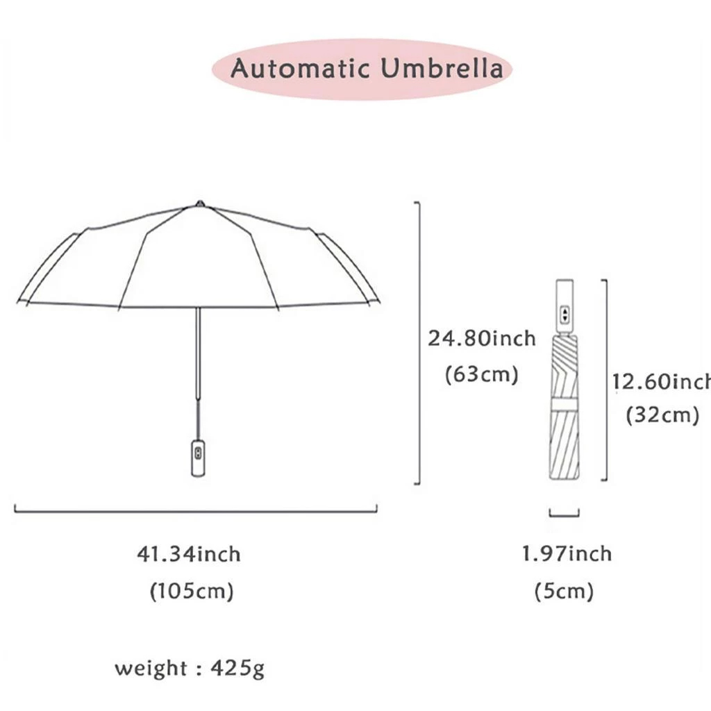 (SG STOCK) 12 Ribs / 24 Keels Large Automatic Umbrella Anti-UV Super ...