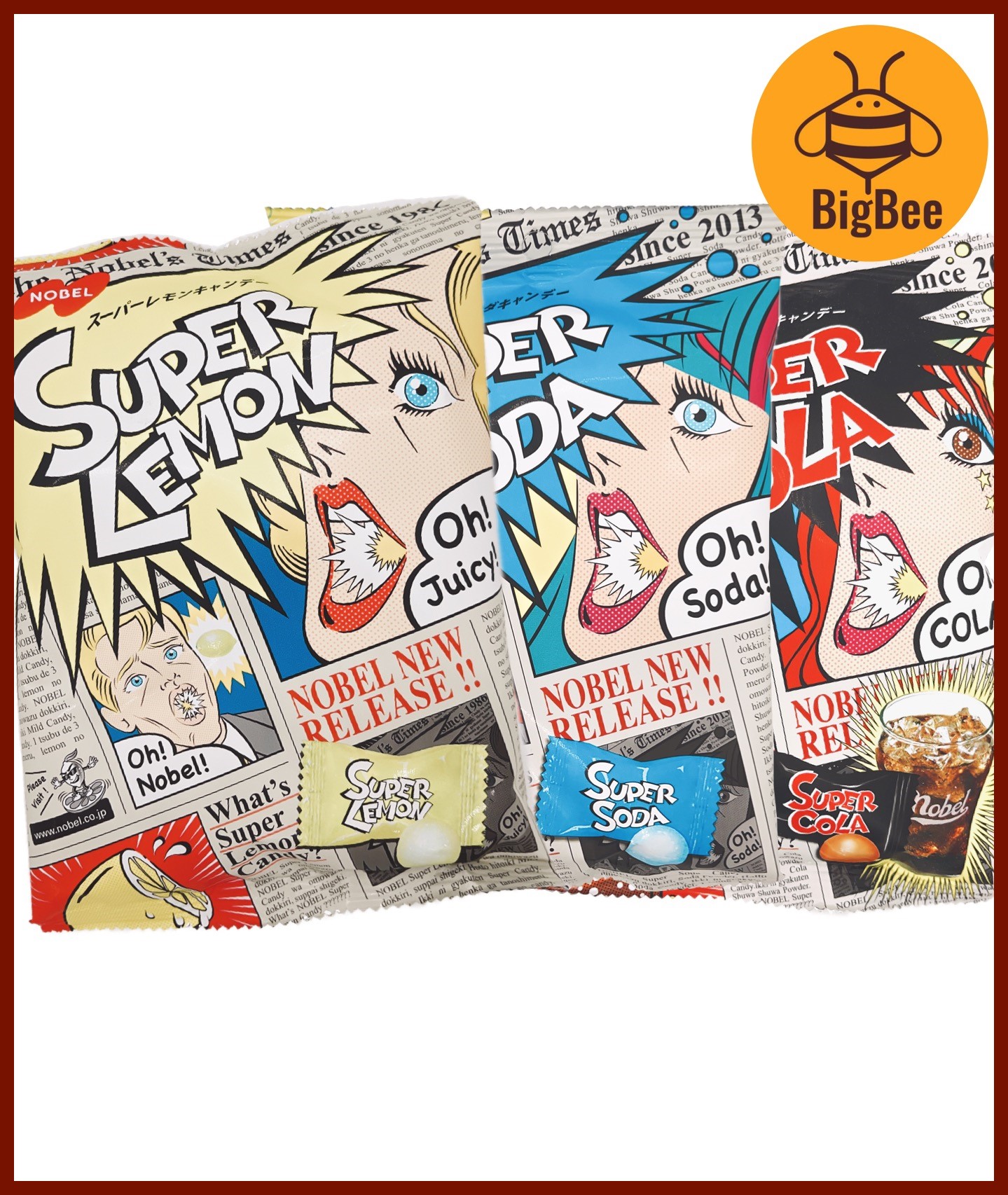 Nobel Candy - 88gram/pack - Super Cola / Super Lemon / Super Soda Nobel ...