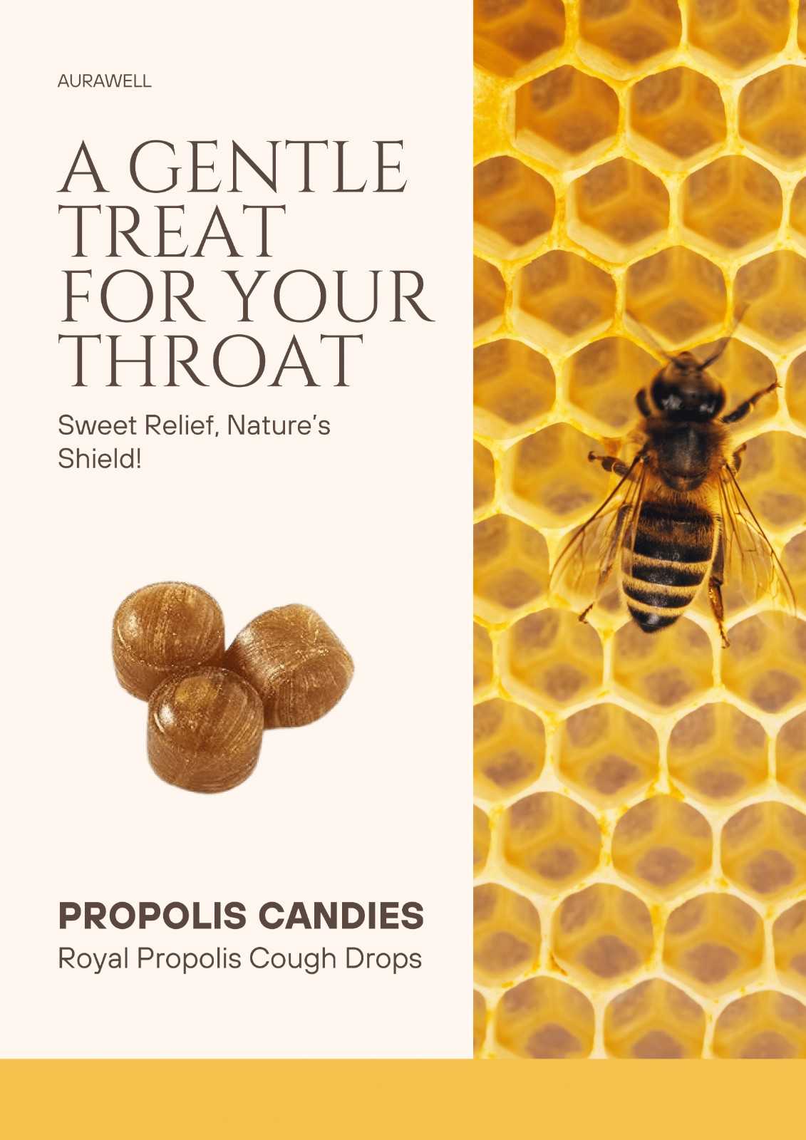 Aurawell Upgraded Bellora Propolis Throat Soothers Candy (Made in Korea ...