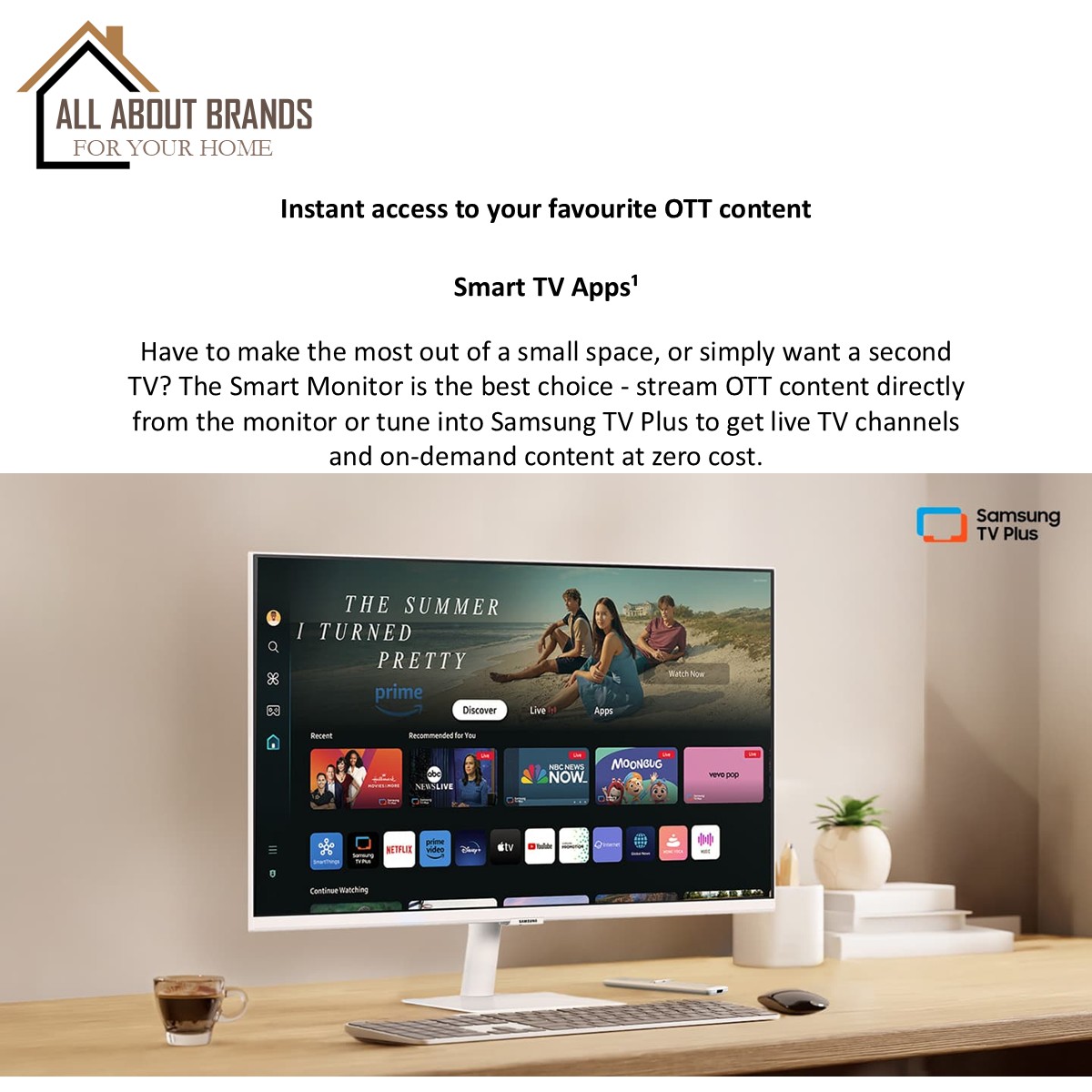SAMSUNG 27inch Smart Monitor with TV Apps Full HD M5 M50D | 27 ...