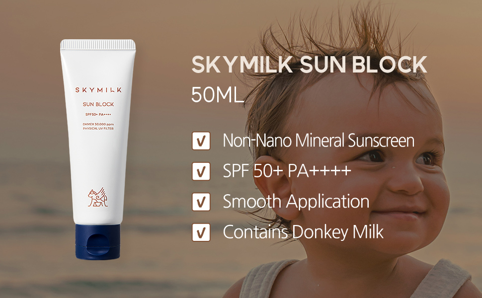 [SKYMILK] UV Filter Sun Block with Donkey Milk | 50ml 1.69 Fl.Oz ...