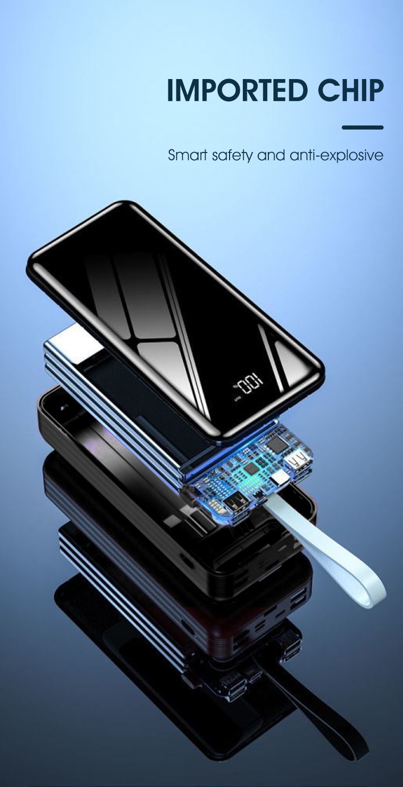 HXR 4 Built-in Cable Power Bank 40000/50000/80000/100000mAh High ...