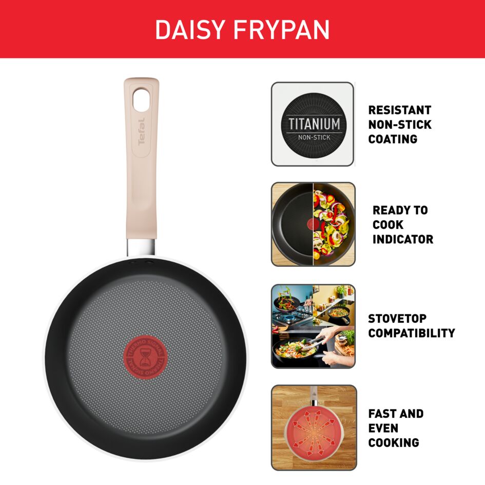 Tefal Daisy Frypan,Wok Pan, Saucepan, Stew Pot, Shallow Pan 18cm/20cm ...