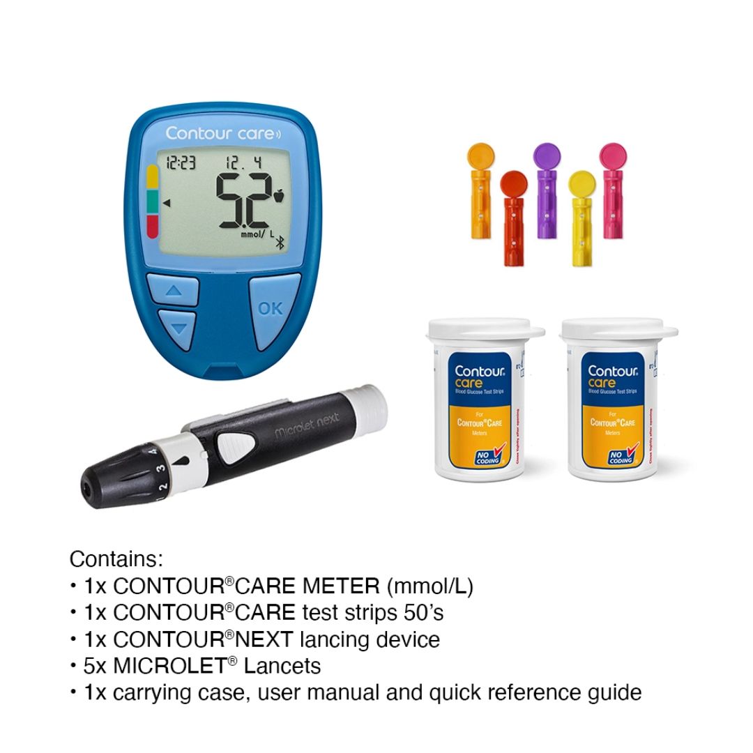 Contour Care Meter Test Strips 50s | Accu Chek | Freestyle | Glucose ...