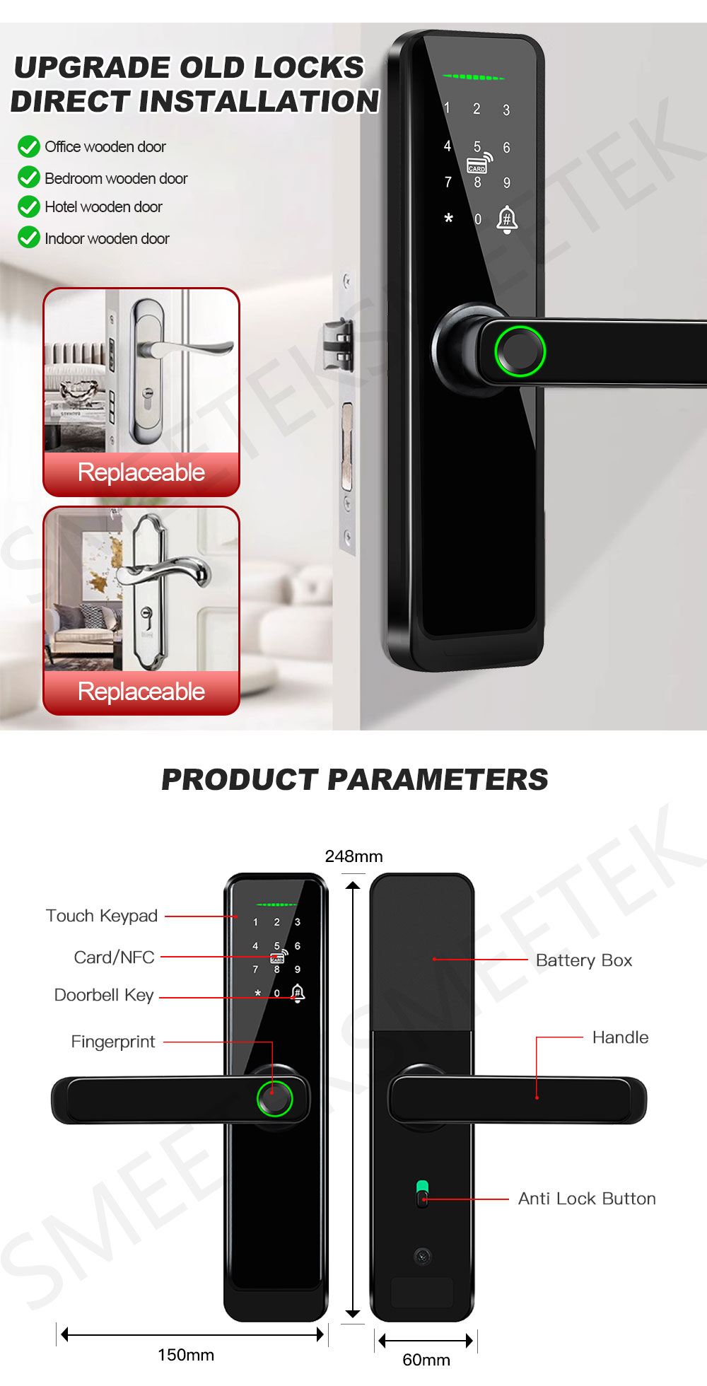 digital lock door digital door lock gate lock digital ingerprint an ...