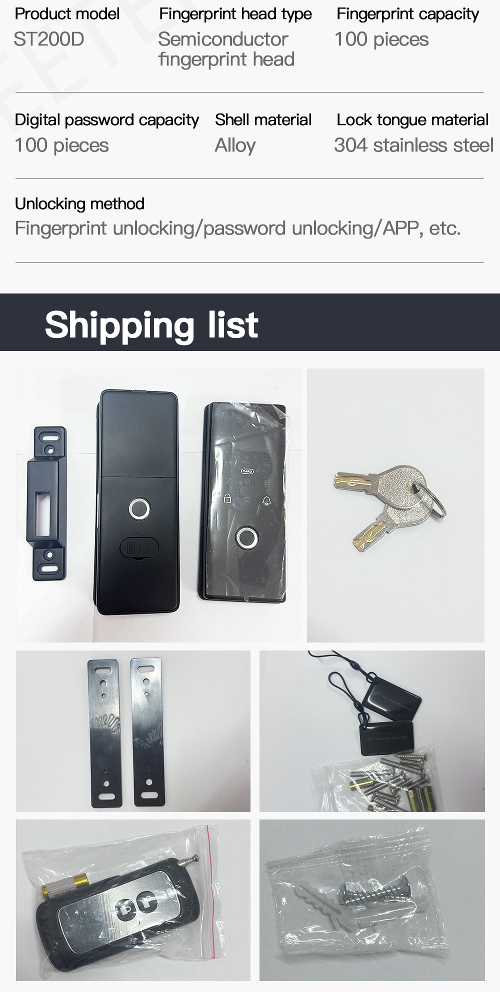 Digital lock metal gate HDB Door Lock Smart Fingerprint Grill Gate Door ...