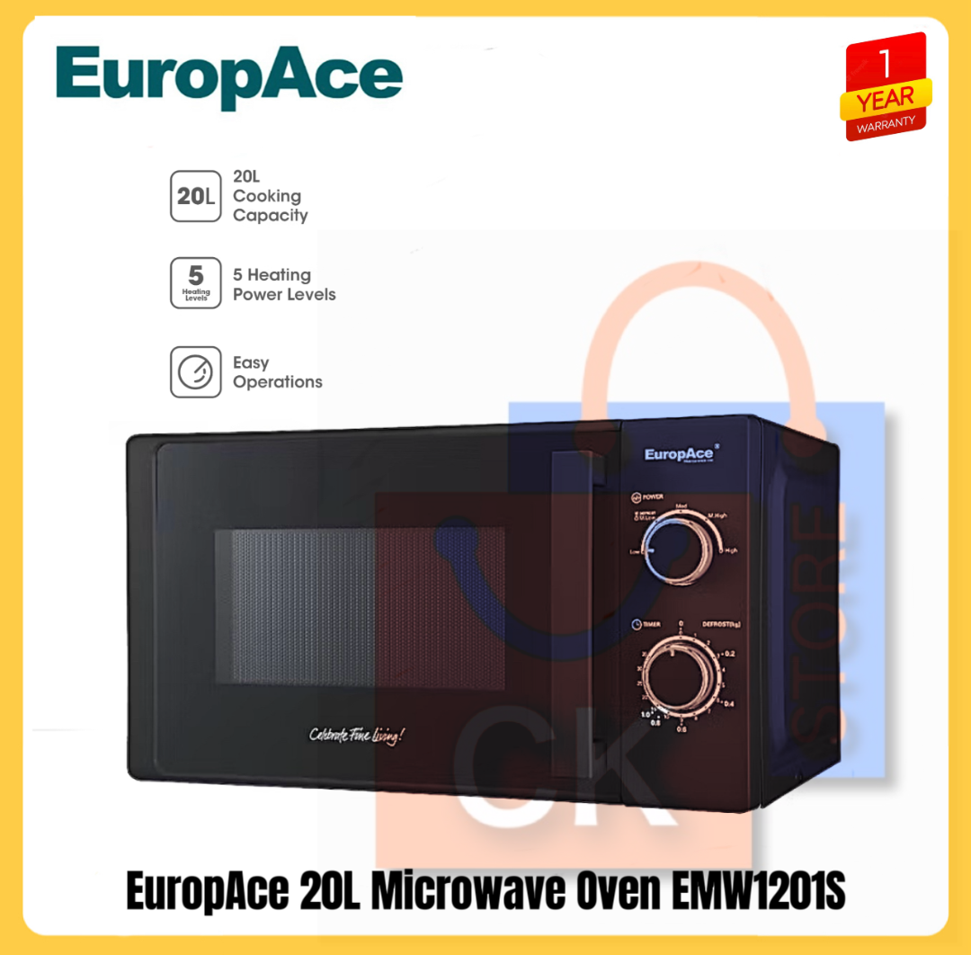 EuropAce 20L Countertop Microwave Oven EMW1201S | EMW 1201S (1 Year ...