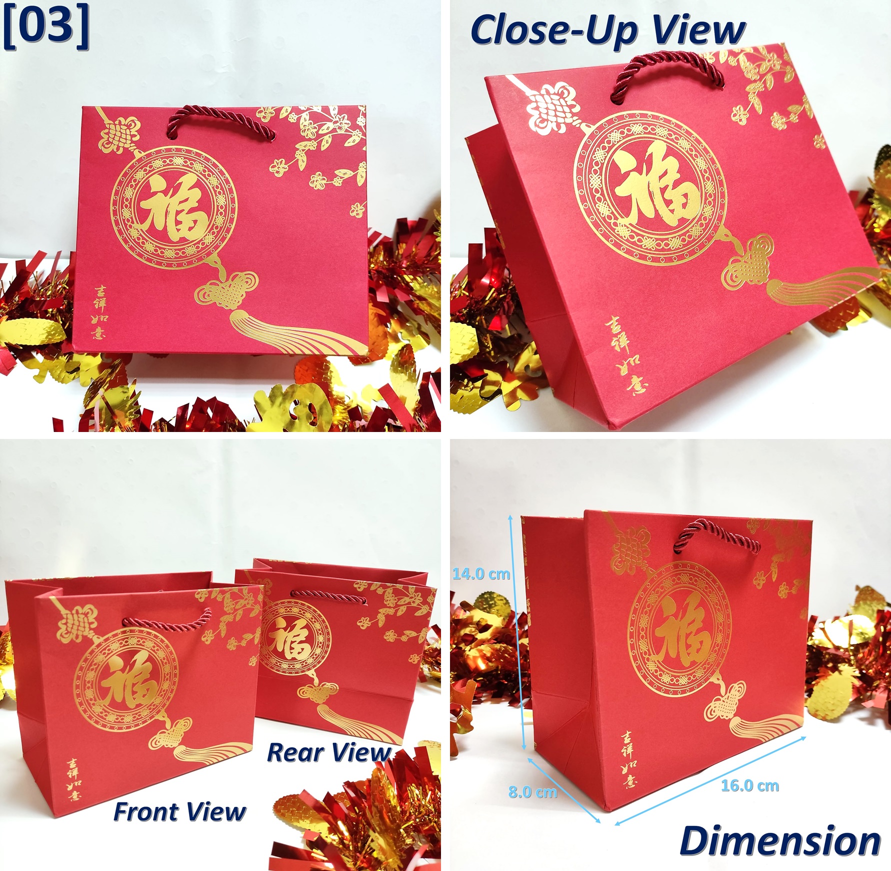 [S] [PB 12] CNY Mandarin Orange Bag | CNY Bag | Chinese New Year Paper ...