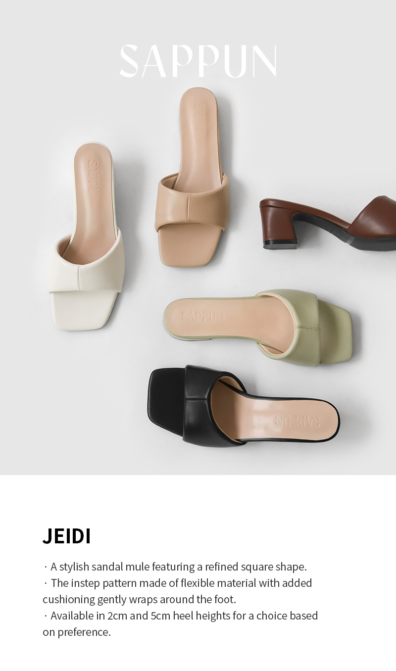 [SAPPUN] Jeidi Square Sandal Mules (2/5cm) | Shopee Singapore