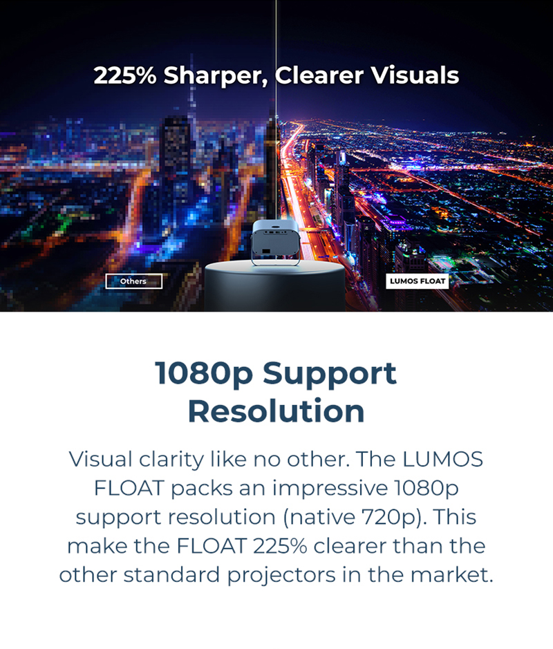 [Official Store] LUMOS FLOAT Home Cinema Projector | Shopee Singapore