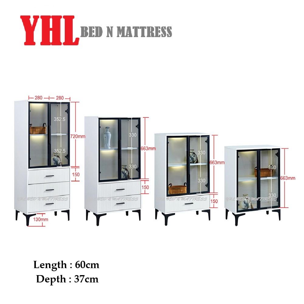YHL JM Display Cabinet With Choice Of 4 Sizes | Shopee Singapore