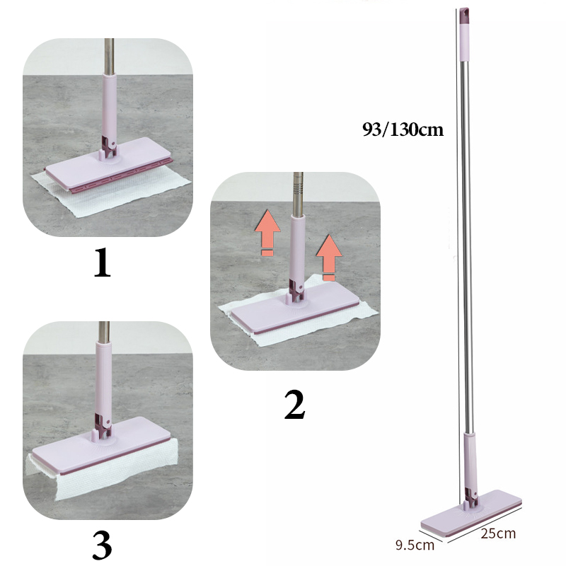 【SG】Flat Mop Mini Face Towel Mop Lazy No-Wash Reusable Hands Free ...