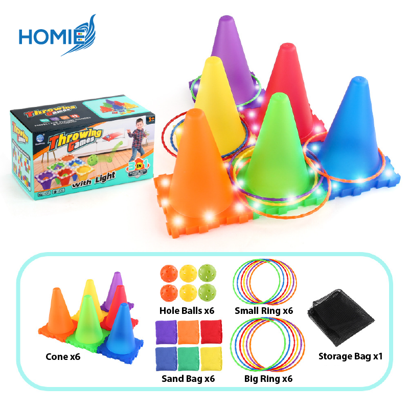 HOMIE 3-in-1 Throwing Games with Light/Ice Cream Cone Game for Kids ...