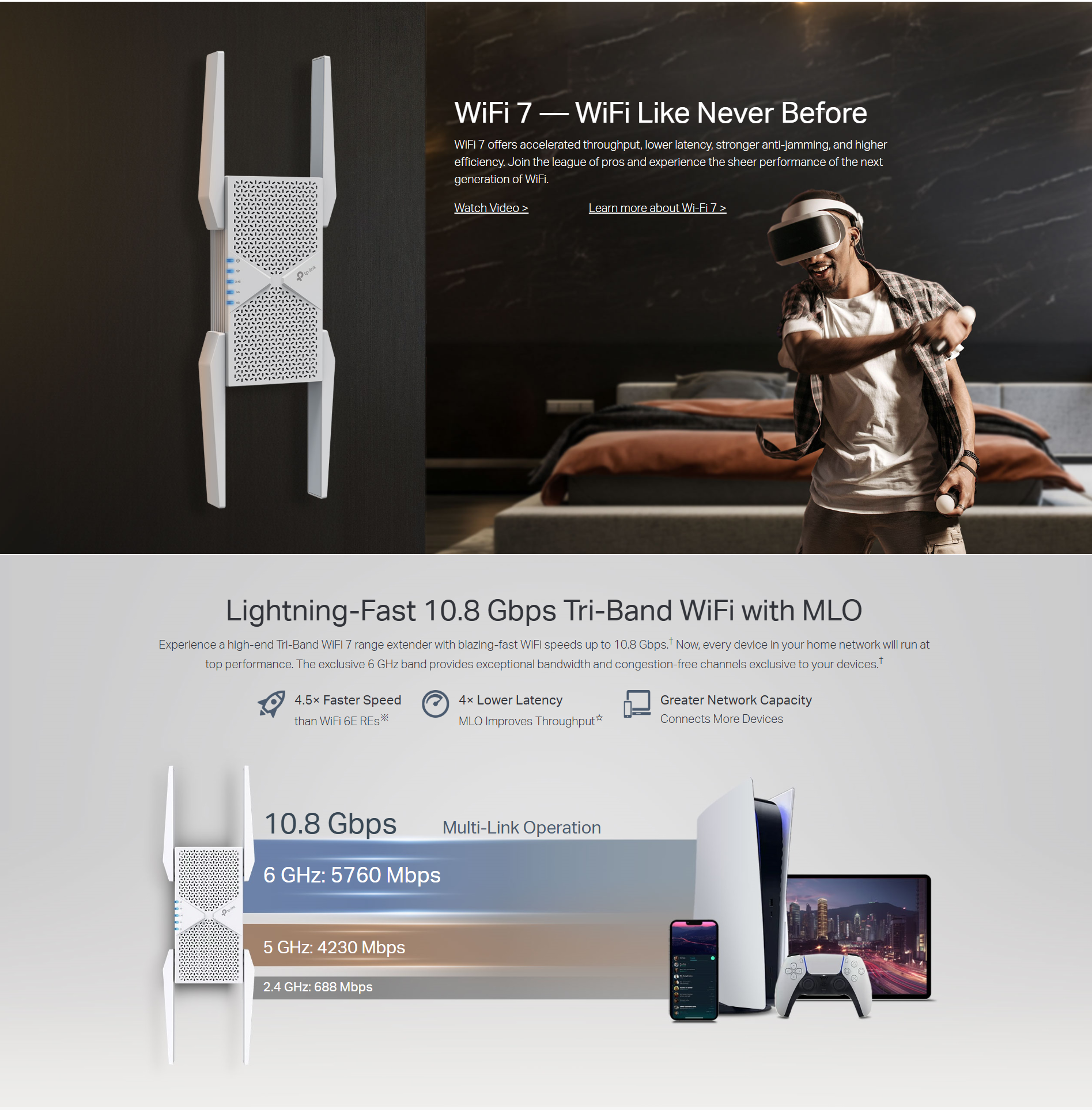 TP-Link RE655BE BE11000 Tri-Band Wi-Fi 7 Range WiFi7 Extender | Shopee ...