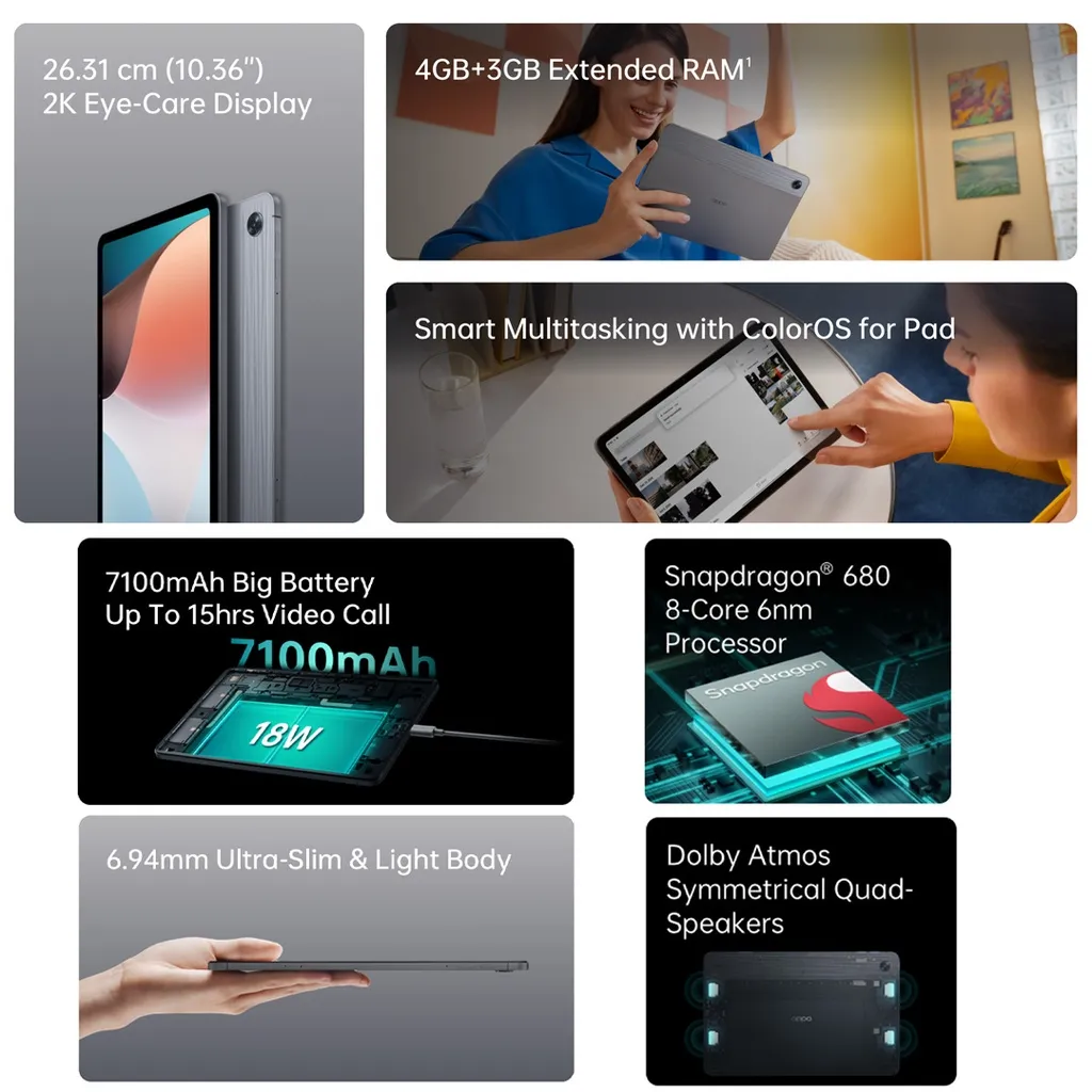 Singtel Official Store - OPPO Pad Air | Ultra-Slim Body / 10.36" 2K ...