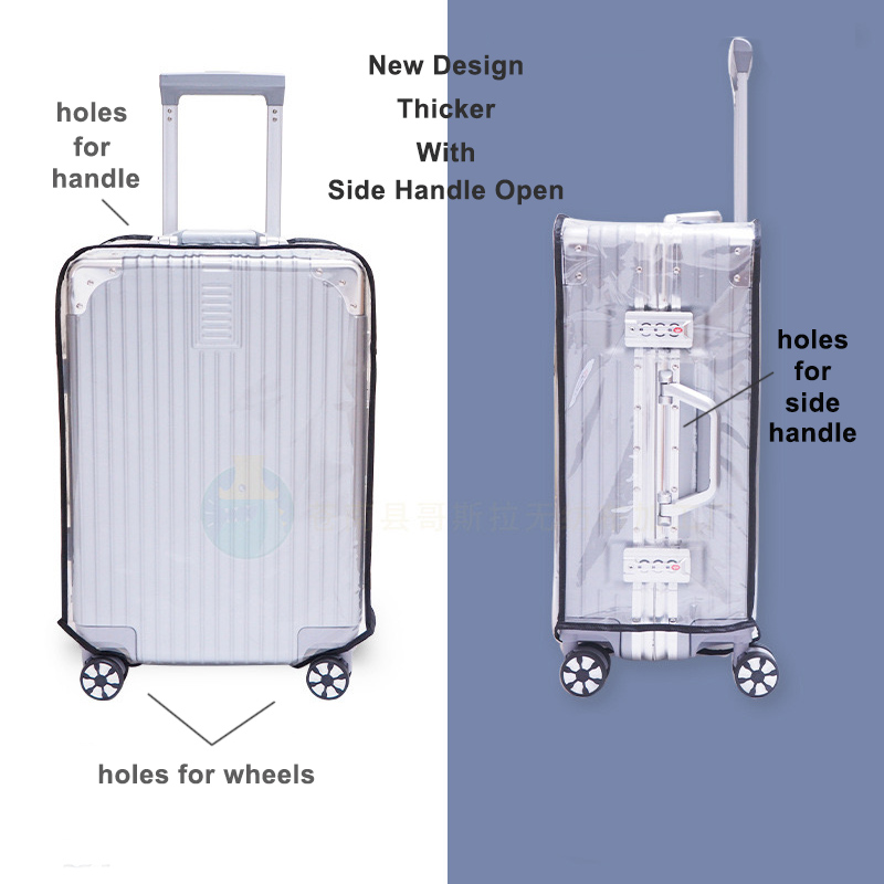 Luggage Cover PVC Transparent Luggage Cover Protective Waterproof ...