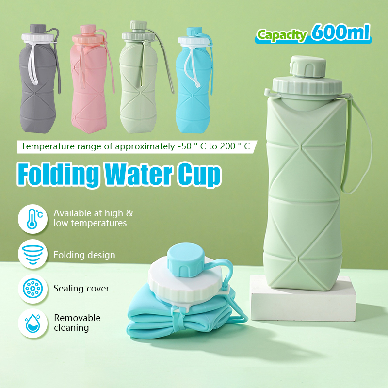 Fold Water Bottle Collapsible Bottle lipat Silicone Bottle Foldable ...