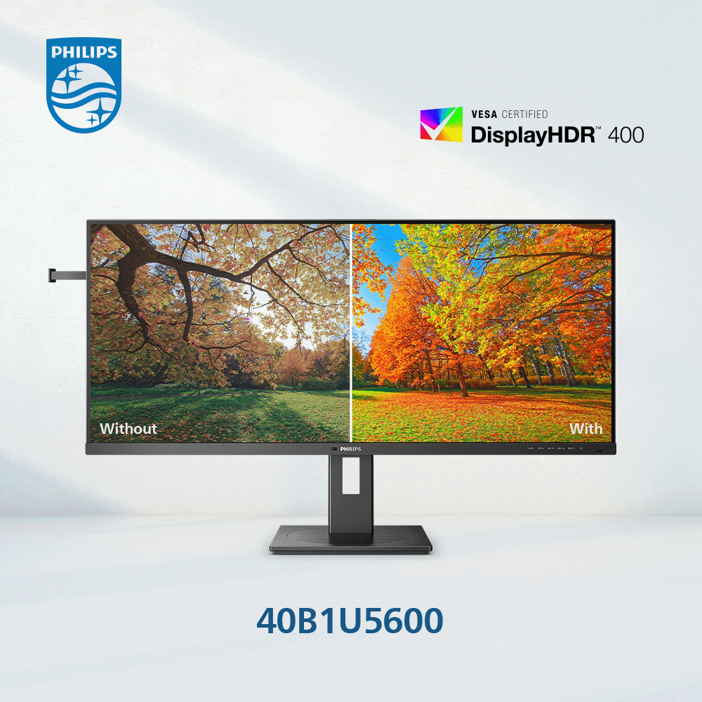 Philips 40B1U5600 40" IPS WQHD 120Hz monitor with USB-C docking, KVM ...