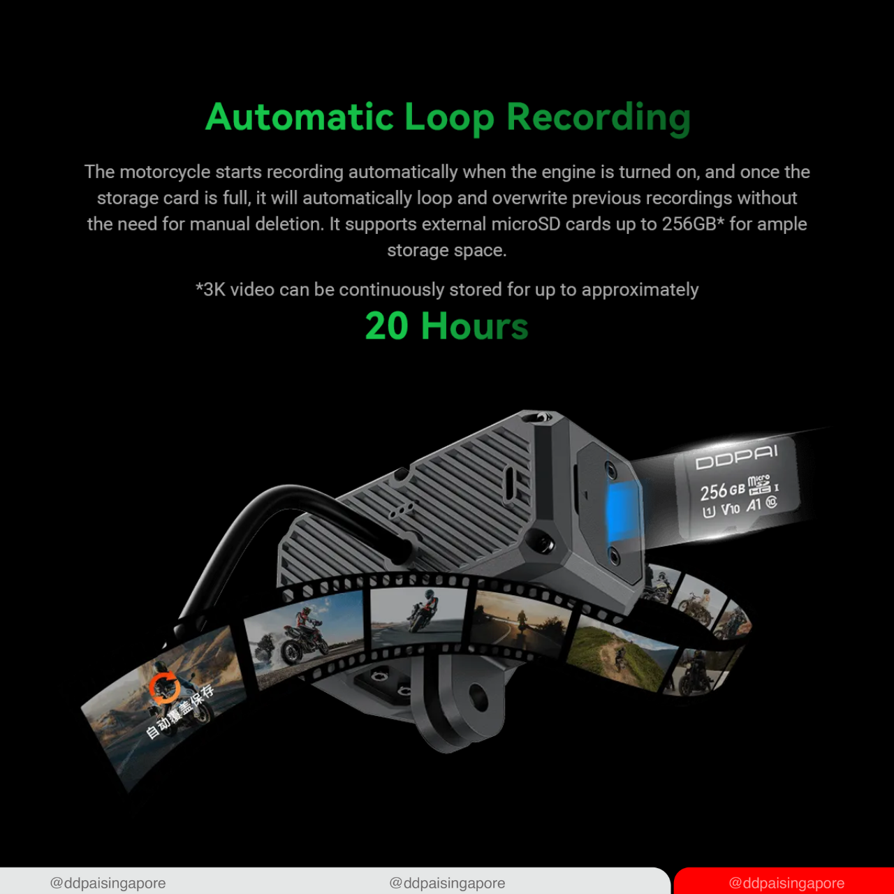 DDPAI Ranger M1 Dual 3K UHD GPS Front & Rear Motorcycle Waterproof ...