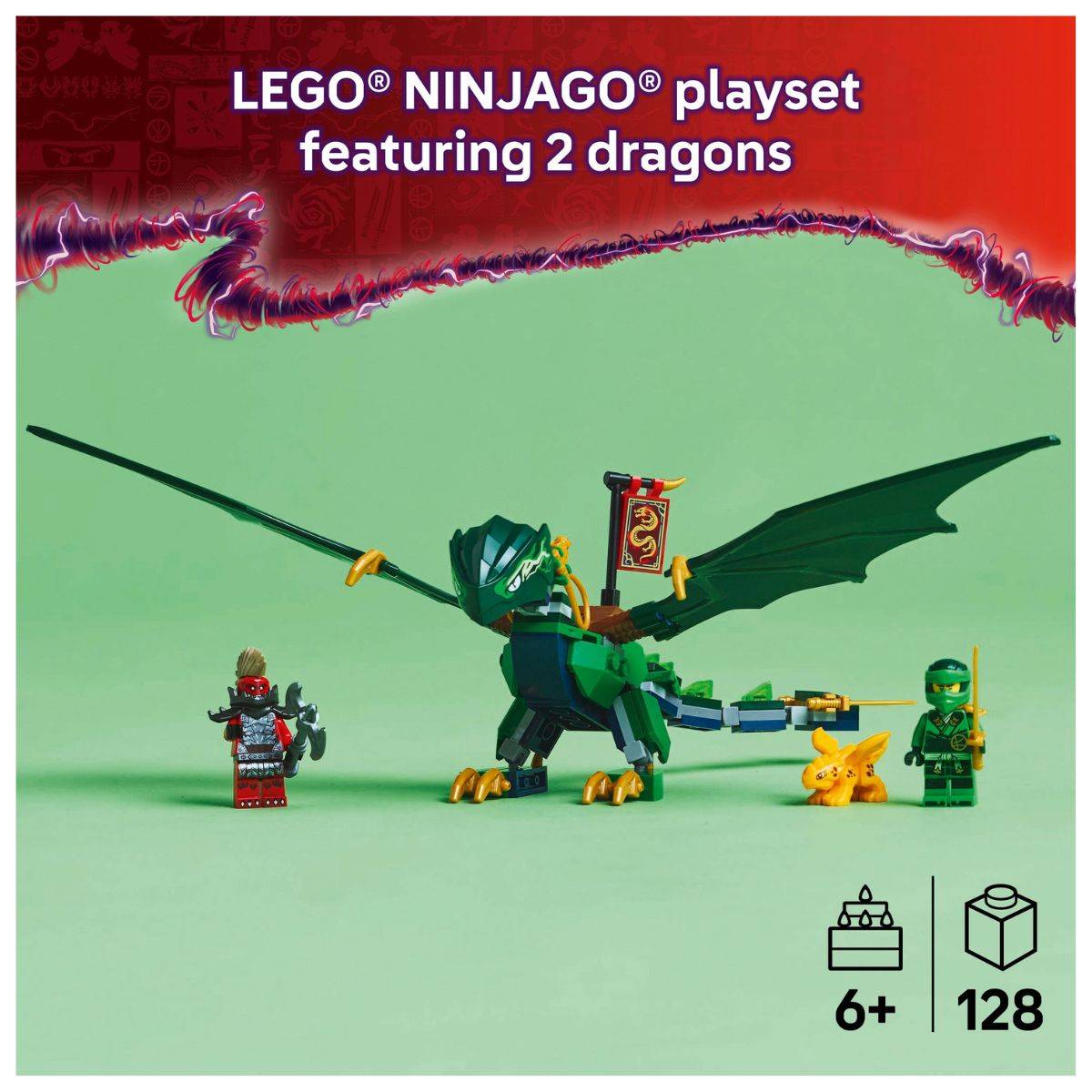 LEGO 71829 NINJAGO Lloyd’s Green Forest Dragon | Shopee Singapore