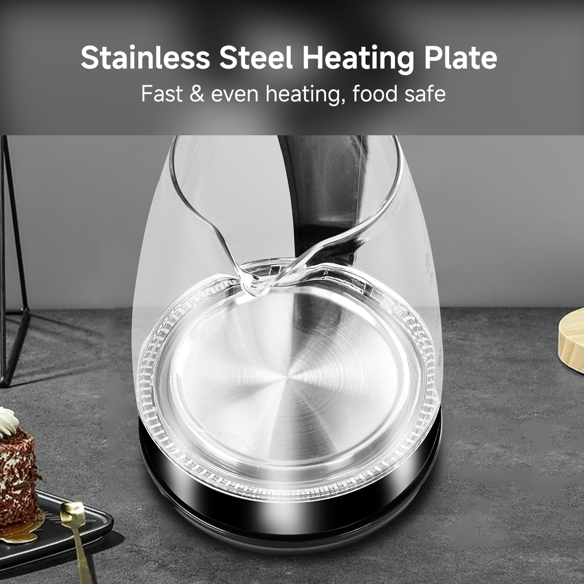 PowerPac Cordless Kettle Jug 1.7L Glass Jug, Electric Kettle (PPJ2004G ...