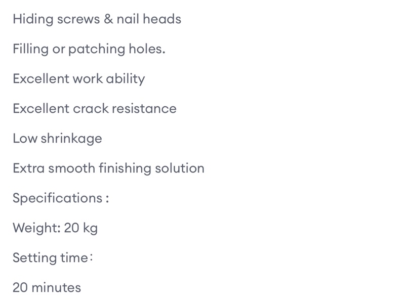 S11 STOPPING COMPOUND POWDER 1KG & 20KG | Shopee Singapore
