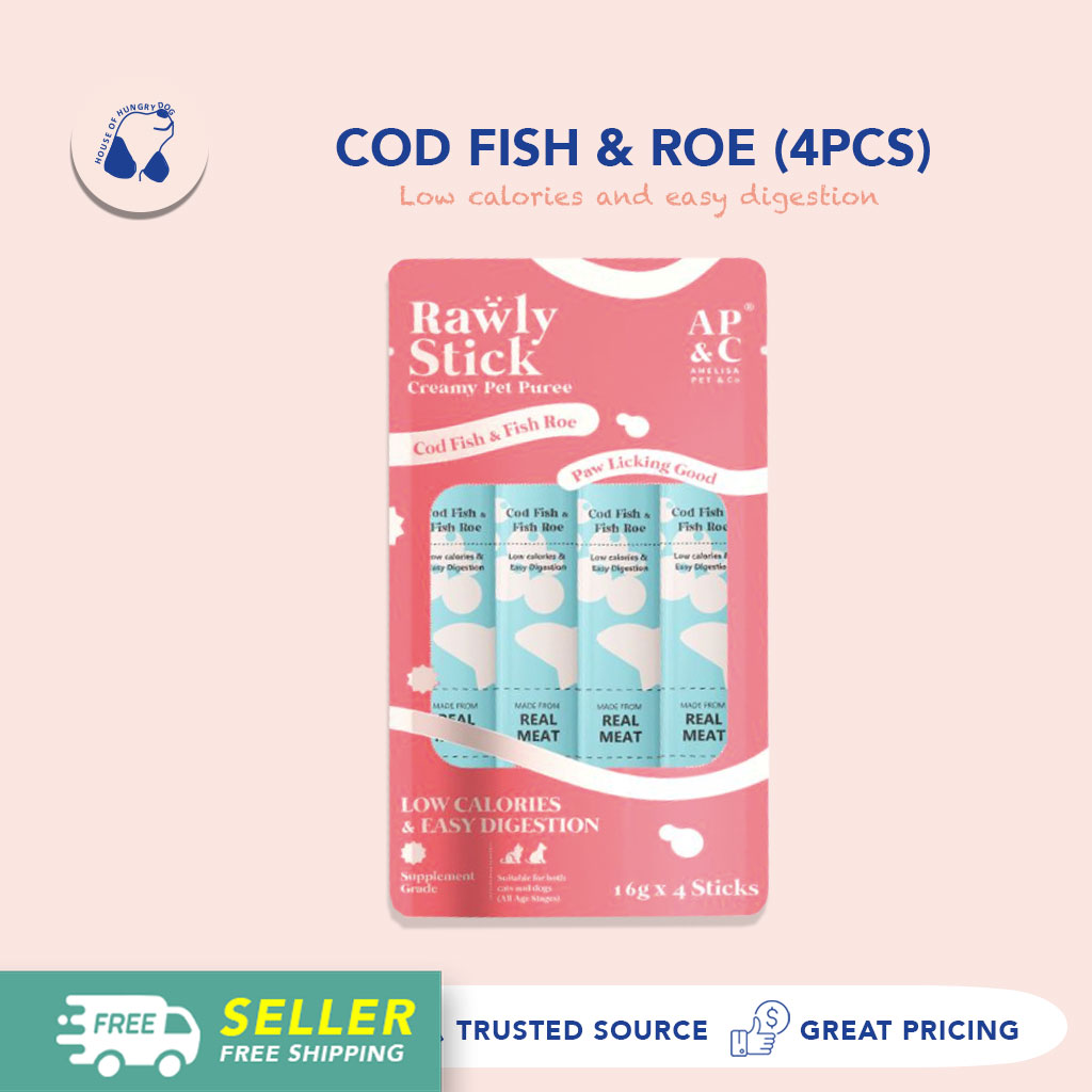 [4/Pack] Amelisa Pet & Co Rawly Stick Puree Treat - Wet treat for Cats ...