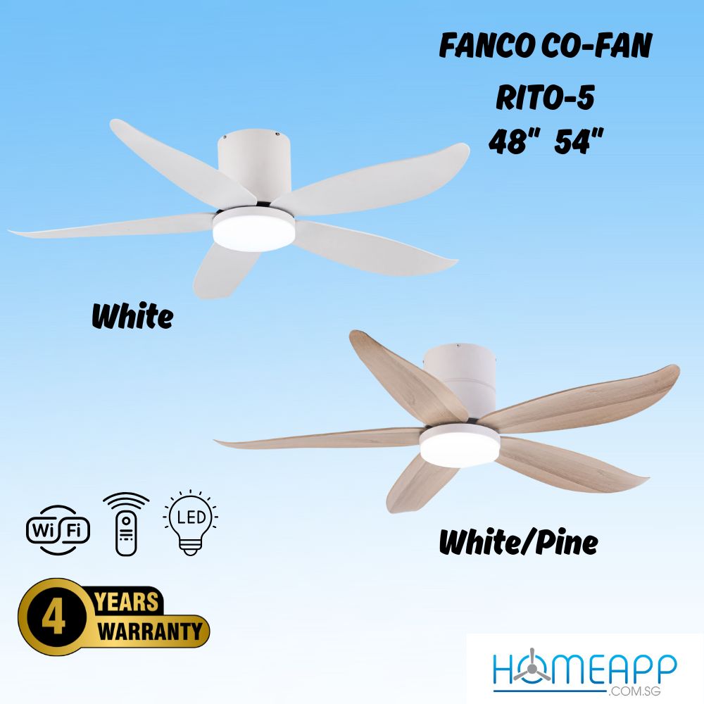 FANCO CO-FAN ceiling fan Rito-5 smart wifi 24W LED light DC motor ...