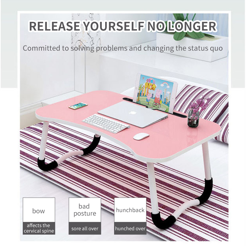 (HOME+) Multi-purpose Foldable Laptop Table Lazy Table Bed Table ...