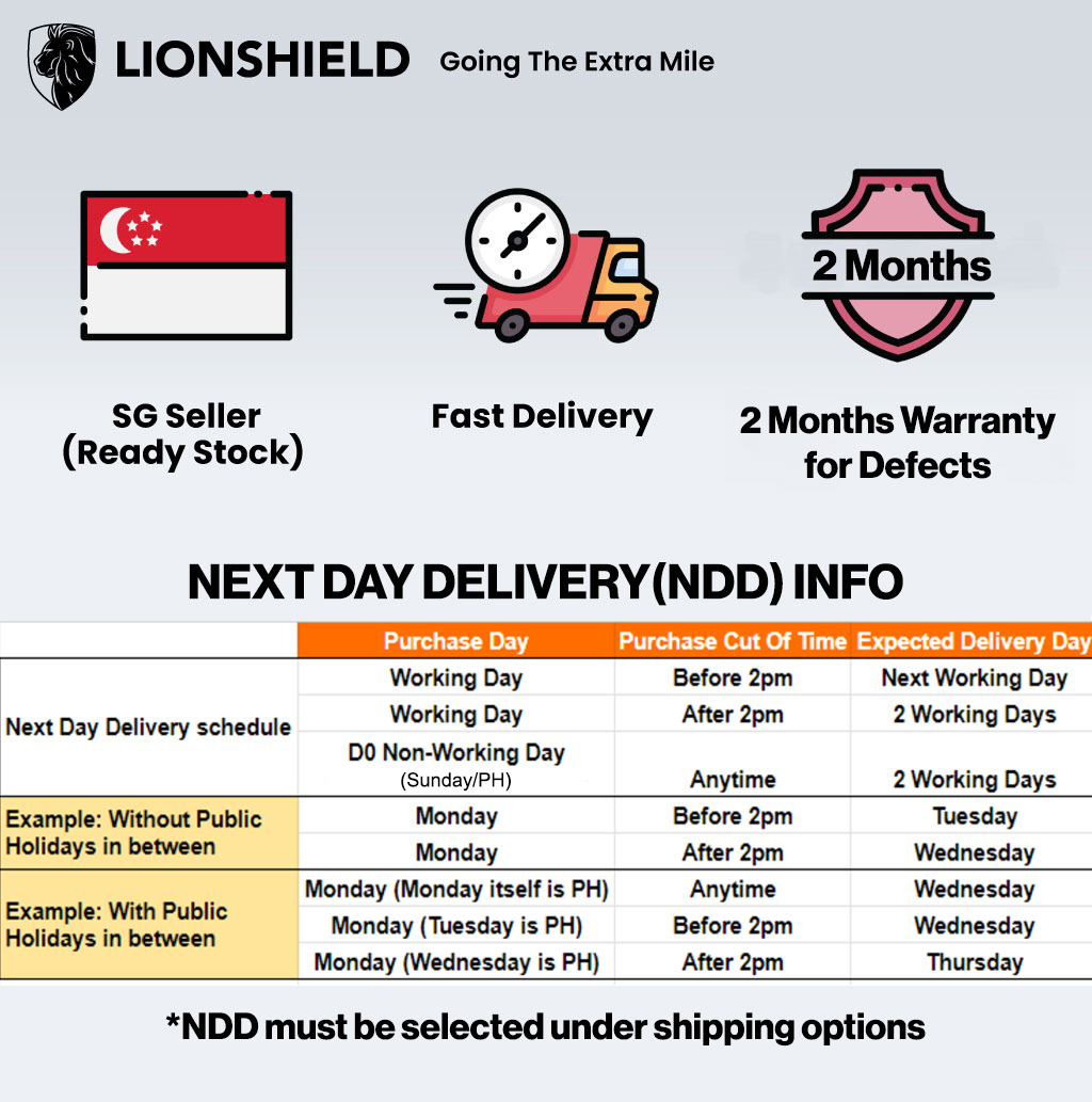 (SG) LionShield AirPods Pro Gen 2/1 or AirPods 4/3/2/1 Case Tri-Protect ...