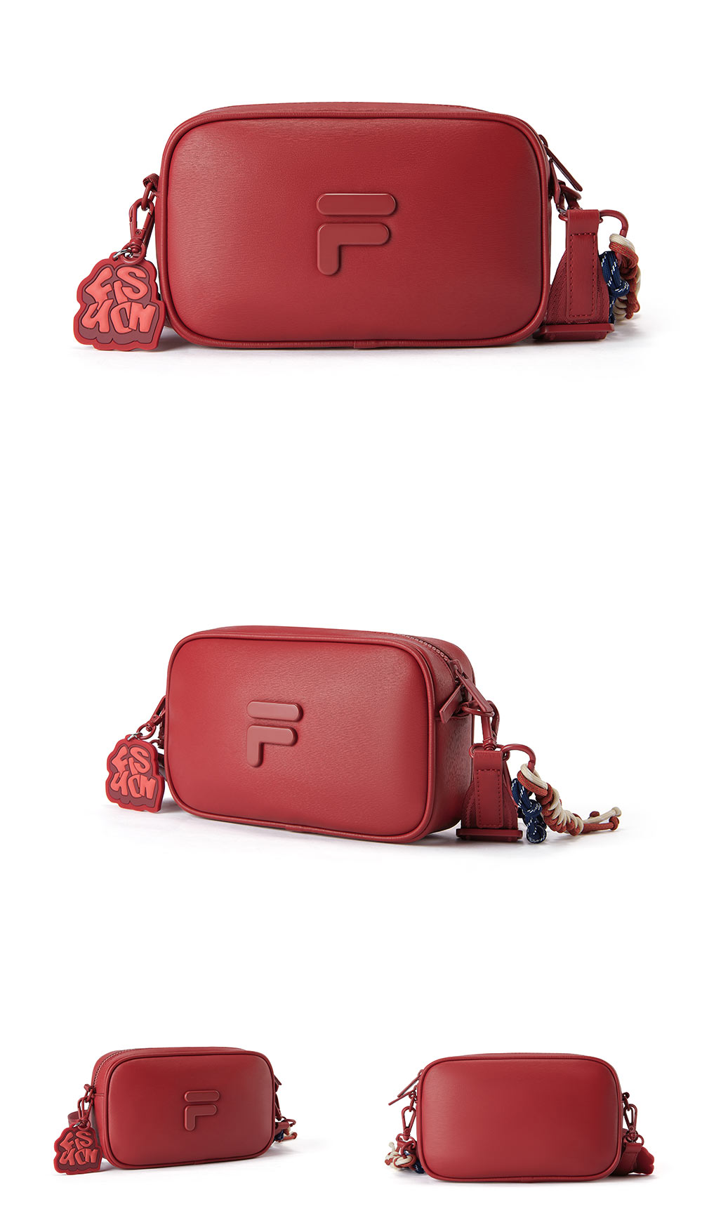 FILA FUSION INLINE Unisex Crossbody Bag (Red) | Shopee Singapore