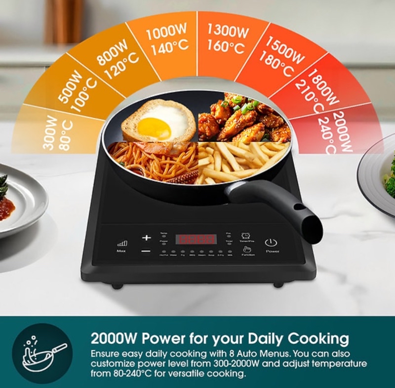 EuropAce 2000W Induction Cooker with FREE Pot EIC2201D | EIC 2201D (1 ...