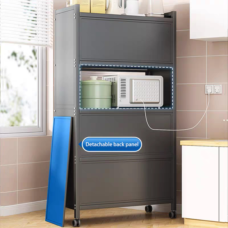 Kitchen storage cabinet Multi-layer household storage cabinets dust ...