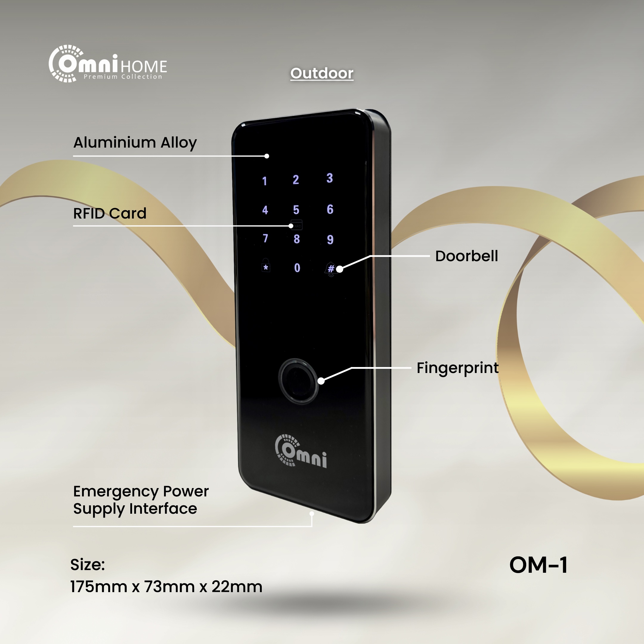 FREE Installation OD-2 Omni Door and Gate Bundle Digital Door Lock Smart Door Lock Fingerprint ...