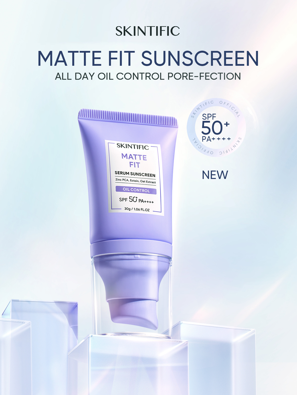 [Best Seller] SKINTIFIC Matte Fit Serum Sunscreen 30g/50g SPF50+ PA ...
