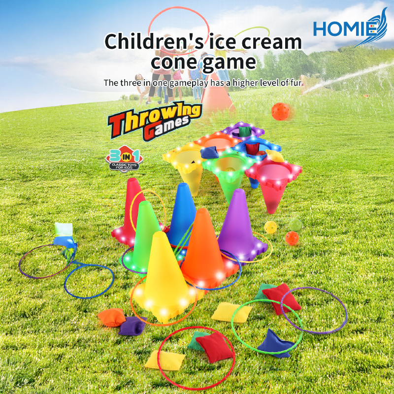 HOMIE 3-in-1 Throwing Games with Light/Ice Cream Cone Game for Kids ...