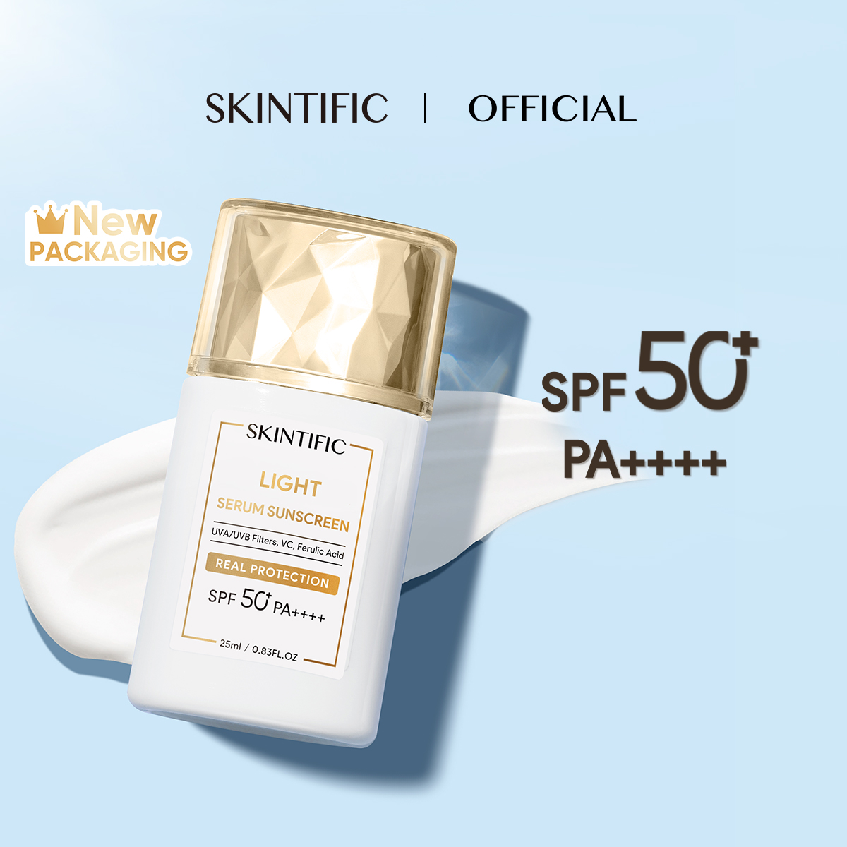 SKINTIFIC Sunscreen Ultra Light Serum SPF50 PA++++ 25ml - Sunblock ...